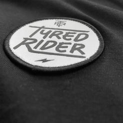 Black Woven Badge - T-shirt – Tyred Rider